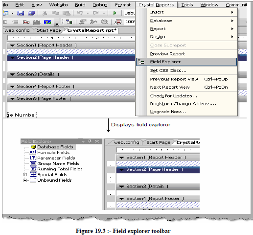 What basic steps are needed to display a simple report in crystal?